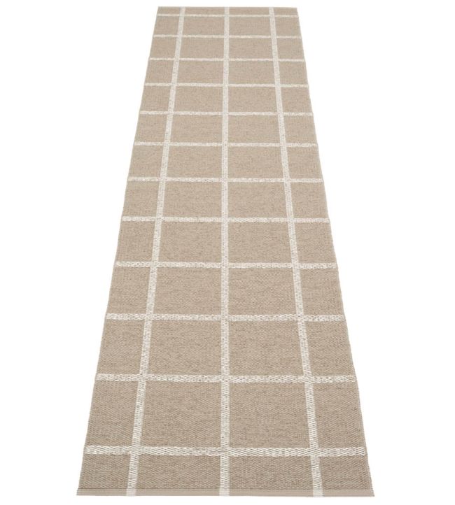 Ada Runner Rug in Dark Linen/Stone Metallic by Pappelina | Jane Clayton