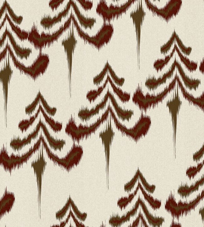 Alpine Wallpaper in Ochre/Red/Grey by MINDTHEGAP | Jane Clayton