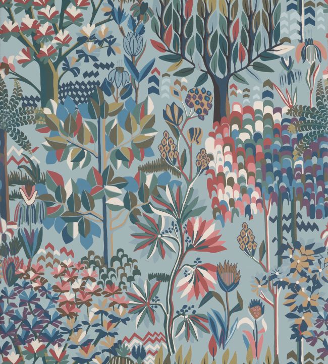 Alpine Wallpaper in Spa Blue by Thibaut | Jane Clayton
