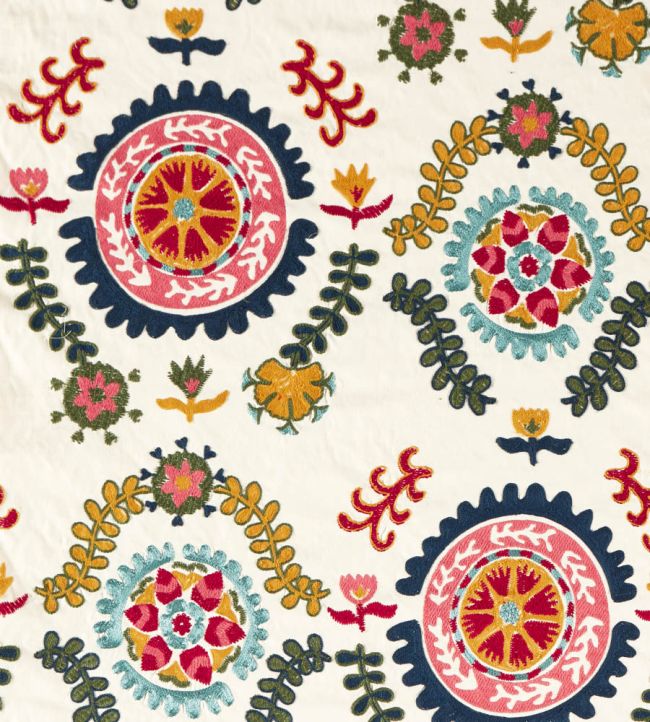 Annabels Suzani Fabric in Sapphire/Ruby by Sanderson | Jane Clayton