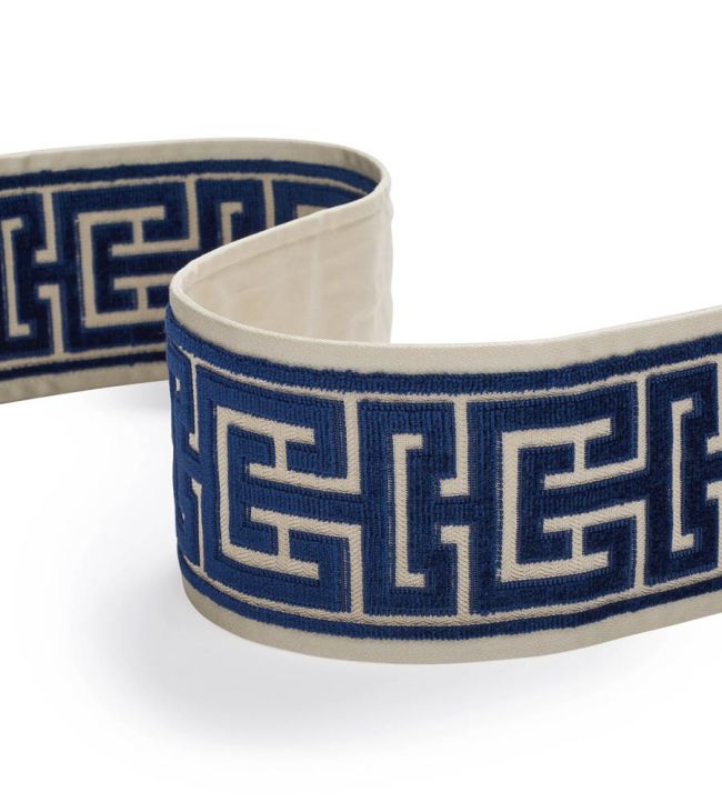 Apollo Velvet Braid Trimmings in Sapphire Blue by James Hare | Jane Clayton