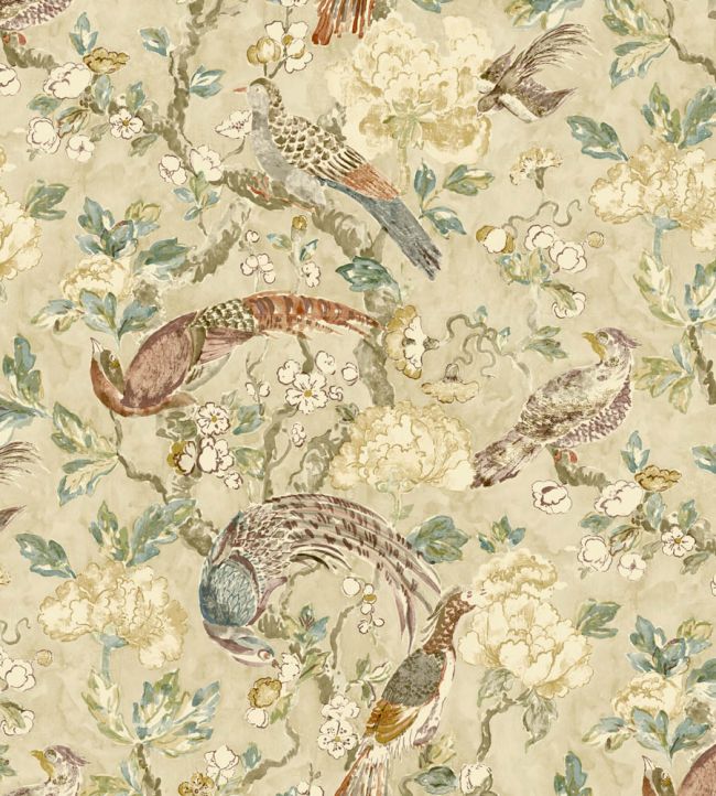 Aviary Fabric in 08 Earth Tones by Madeaux | Jane Clayton