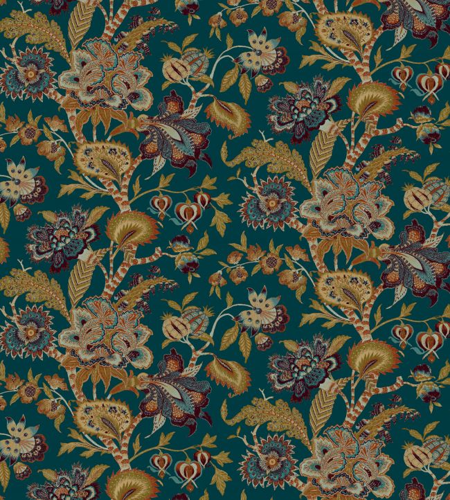 Baby Bombay Fabric in Aqua by Arley House | Jane Clayton