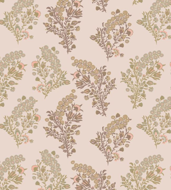 Baby Coromandel Flower Wallpaper in Coral Moss by Parker & Jules | Jane ...