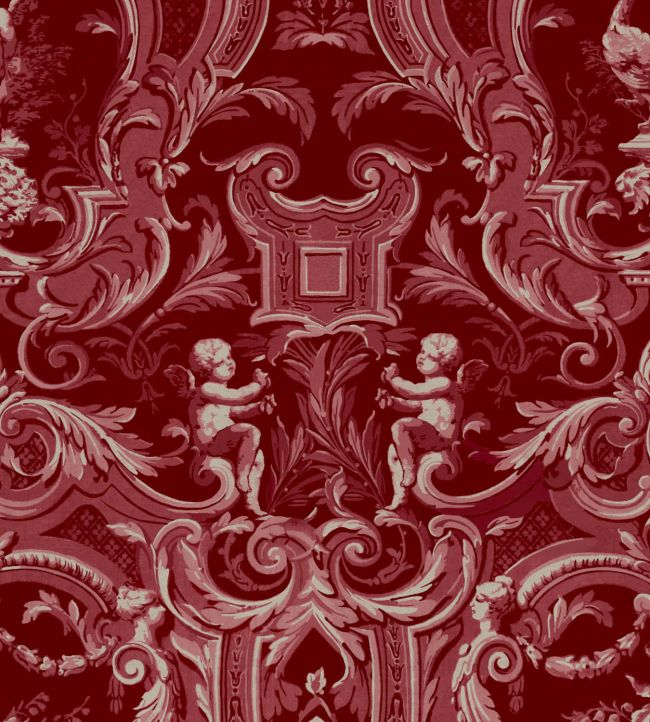 Baroque Fabric in Red by Warner House | Jane Clayton