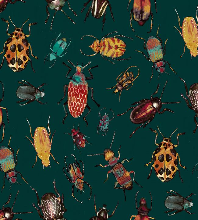 Beetle Fabric in Emerald by Arley House | Jane Clayton