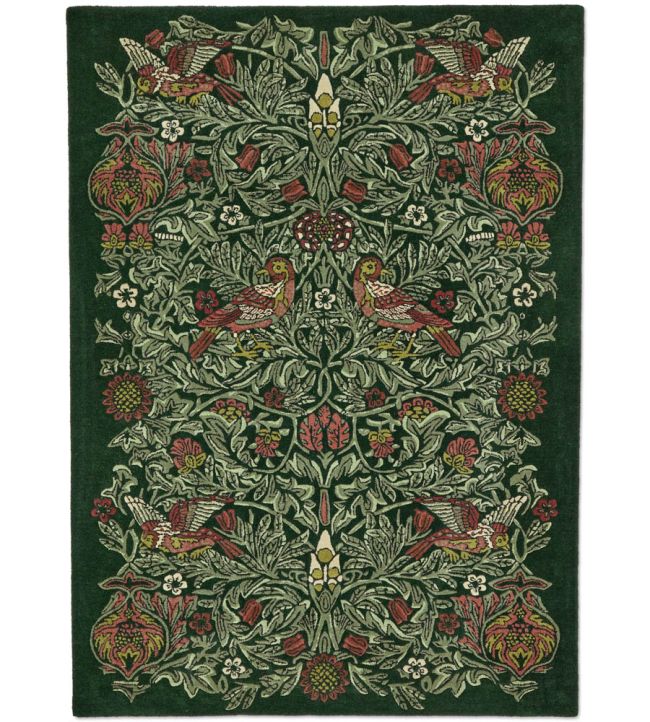 Bird Rug in Tump Green by Morris & Co | Jane Clayton