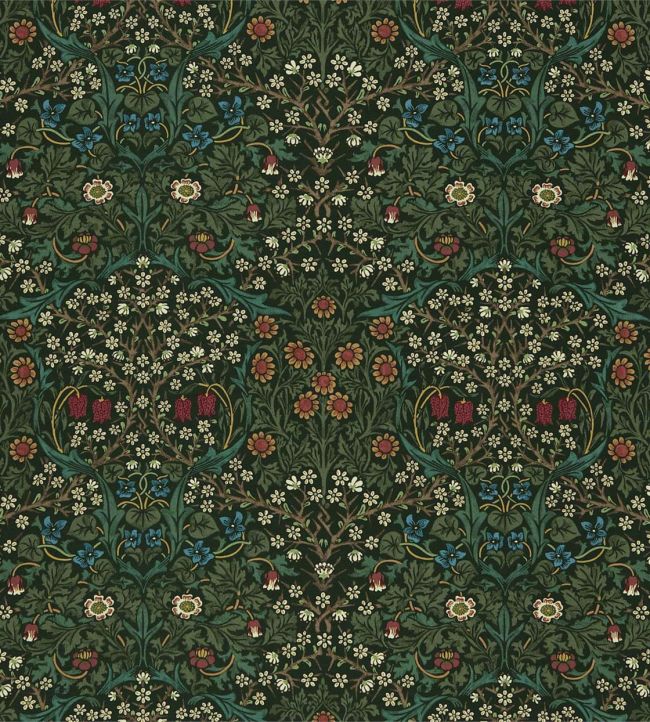 Blackthorn Fabric in Green by Morris & Co | Jane Clayton Blackthorn Fabric in Green by Morris & Co | Jane Clayton