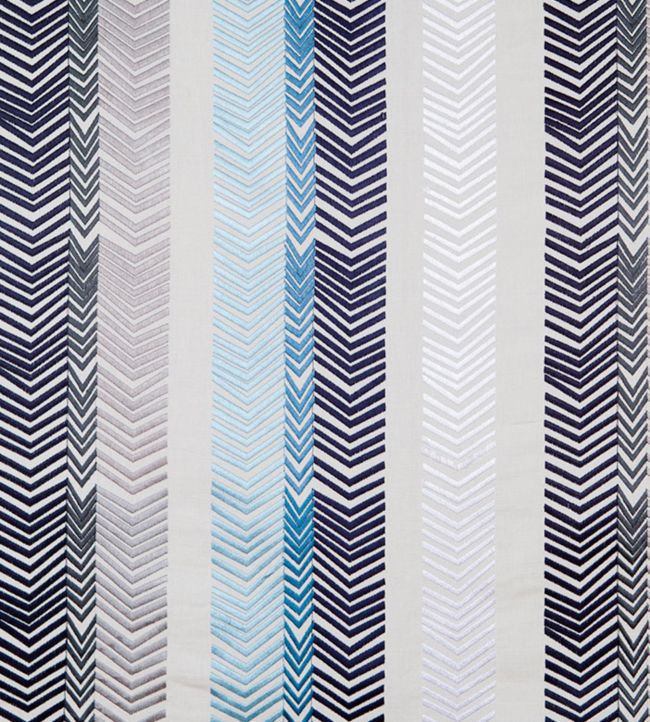Bookend Fabric in Indigo by Kit Kemp for Christopher Farr Cloth | Jane ...