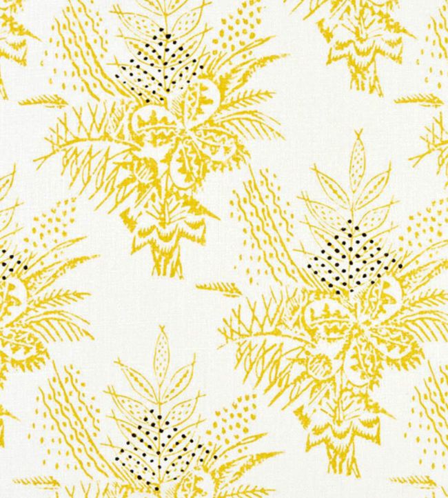 Bouquet Fabric in Lemon by Barron & Larcher for Christopher Farr Cloth ...