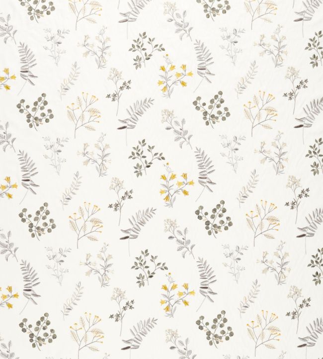 Brigitte Fabric in Pewter/Chartreuse by Clarke & Clarke | Jane Clayton