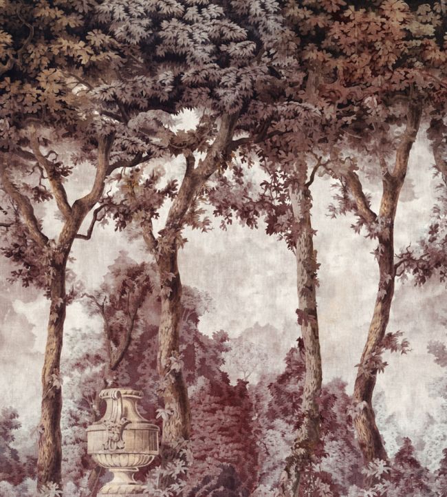 Byron Poem Wallpaper mural in Wine by Coordonne | Jane Clayton