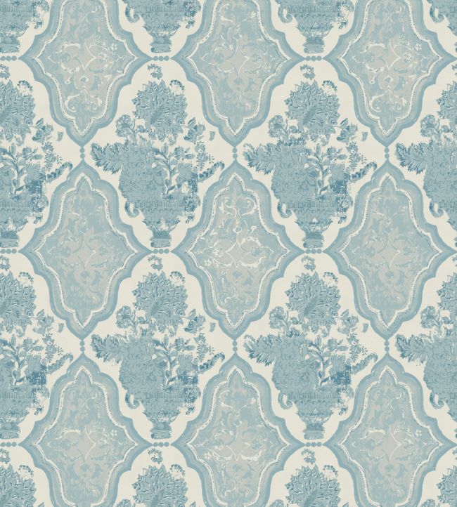 Cameo Vase Wallpaper in 02 Faded Cyan by DADO | Jane Clayton