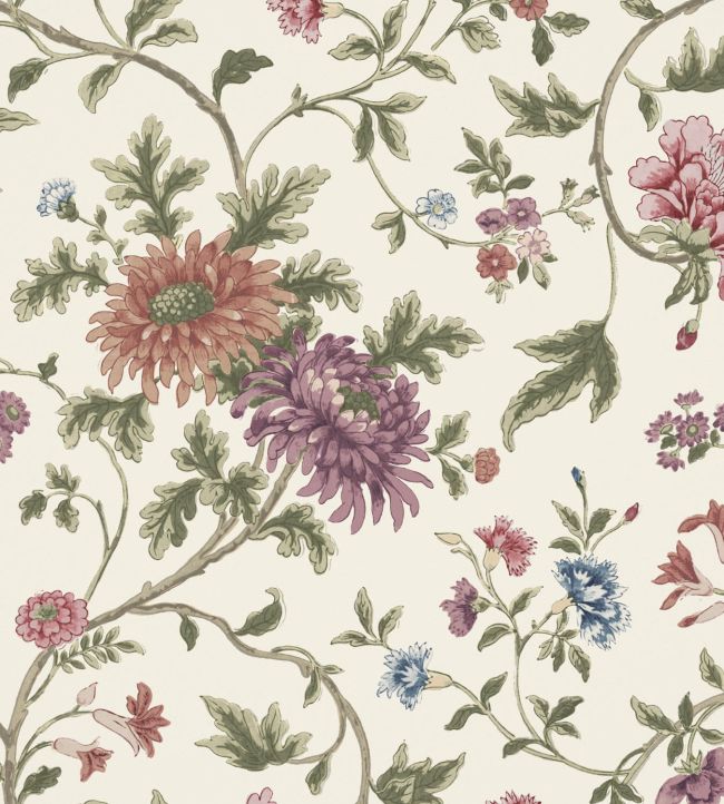 Canton Floral Wallpaper in Autumn by Warner House | Jane Clayton