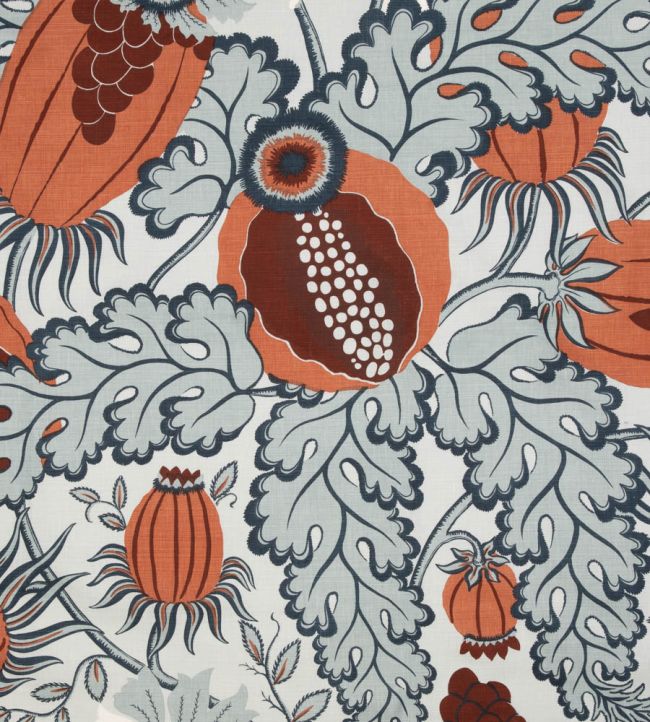 Carnival Fabric in Terracotta by Christopher Farr Cloth | Jane Clayton