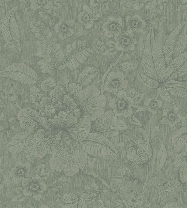 Casa De Fiore Wallpaper in Light Green by Eijffinger | Jane Clayton