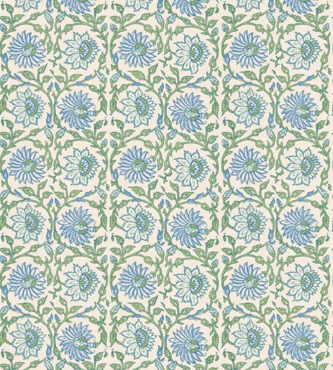Cecily Wallpaper in Blue/Green by GP & J Baker | Jane Clayton