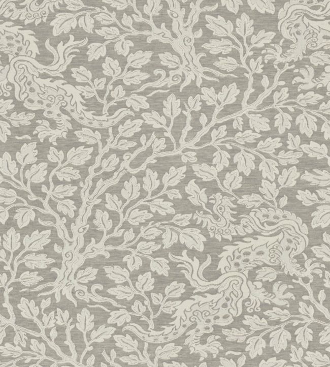 Chenglei Dragon Fabric in Grey by Travers | Jane Clayton