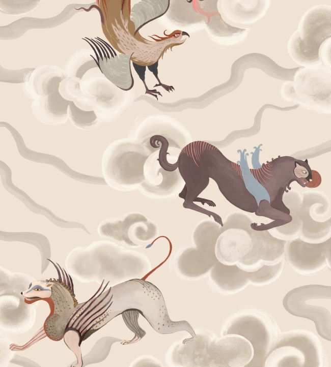 Chimera Wallpaper in Moonstone by Black Edition | Jane Clayton