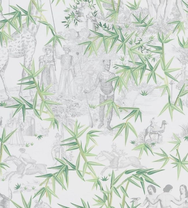Exotisme Wallpaper by Christian Lacroix in Vert Buis | Jane Clayton