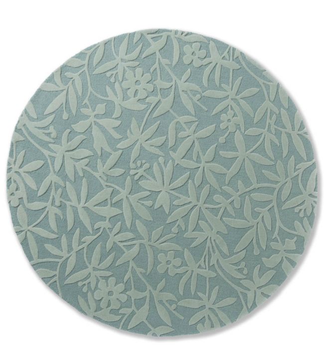 Cleavers Round Rug in Duck Egg by Brink & Campman | Jane Clayton