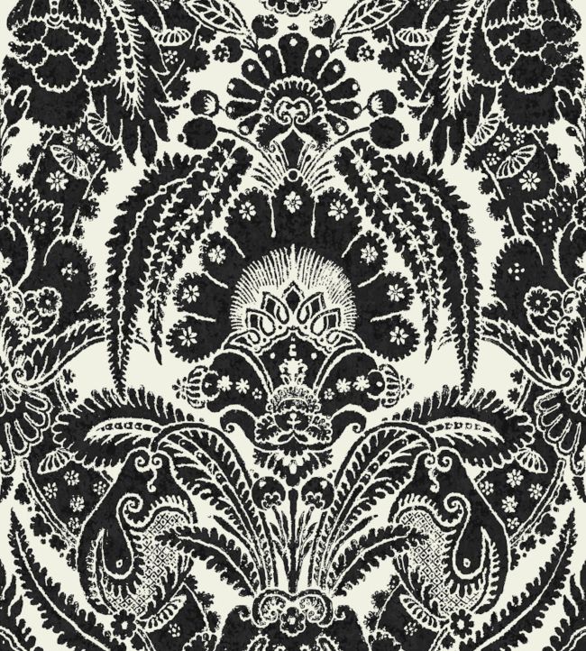 Chatterton Wallpaper in Black & White by Cole & Son | Jane Clayton