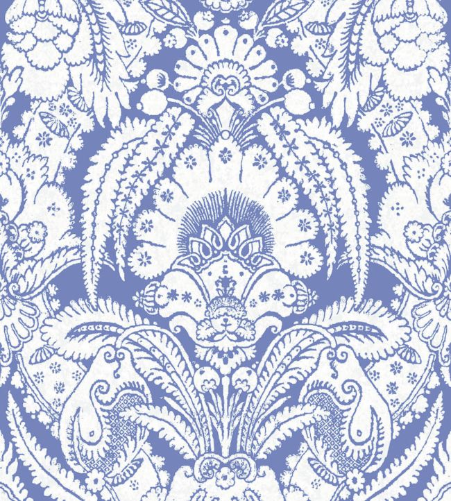 Chatterton Wallpaper in Blue & White by Cole & Son | Jane Clayton