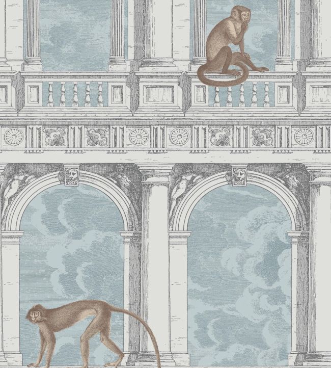 Procuratie Con Vista Wallpaper in Stone & Powder Blue by Cole & Son ...