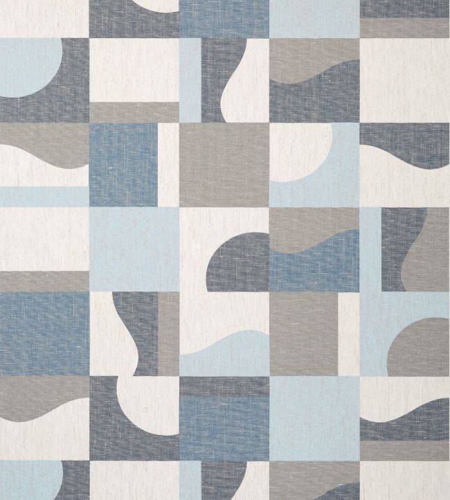 Coloured Blocks Wallpaper in Blue by Thibaut | Jane Clayton