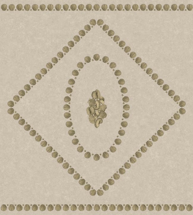 Conchiglie Wallpaper in Gold on Stone by Cole & Son | Jane Clayton