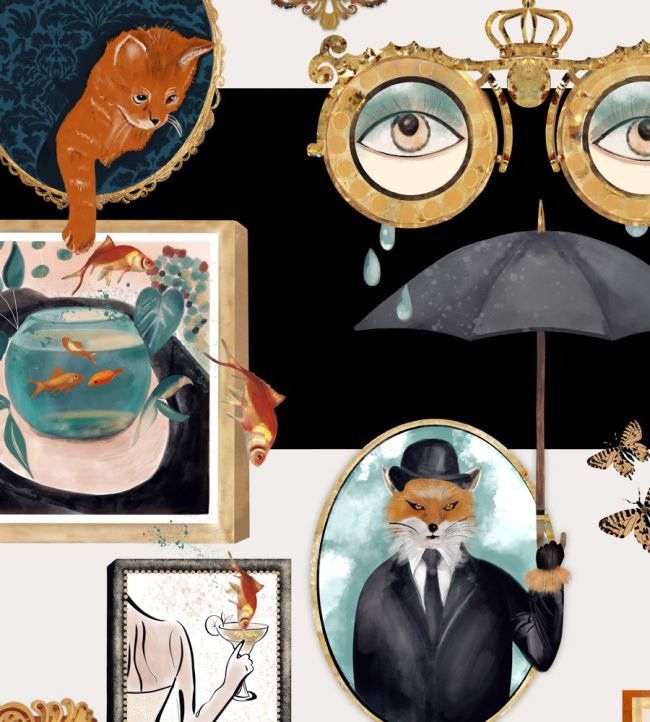 Connecting Frames Wallpaper in Black & White by Brand McKenzie | Jane ...