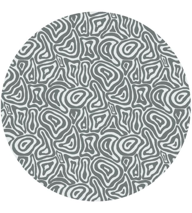 Coralia Round Rug in Silver by William Yeoward | Jane Clayton