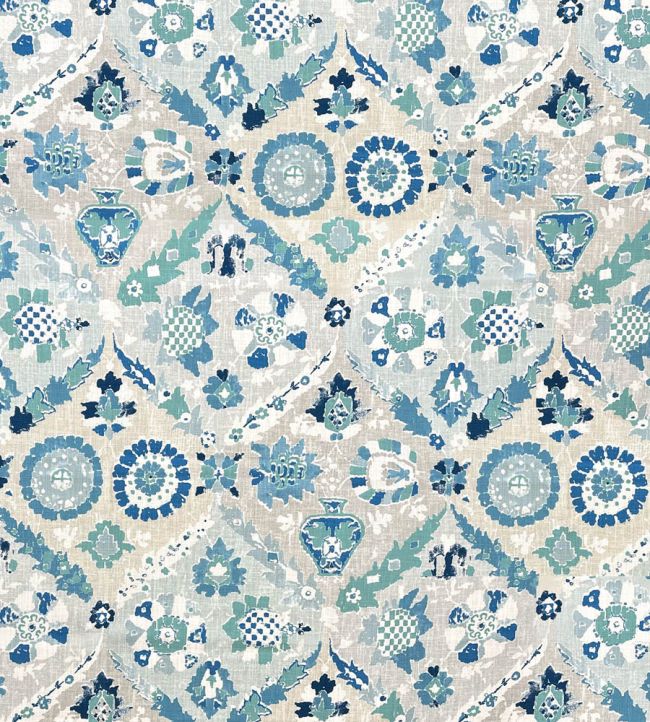 Cornucopia Fabric in 04 Ionian Sea by Madeaux | Jane Clayton