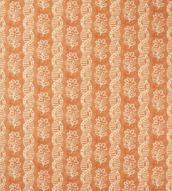 Dabu Stripe Fabric in Amber/Blush by Zoffany | Jane Clayton