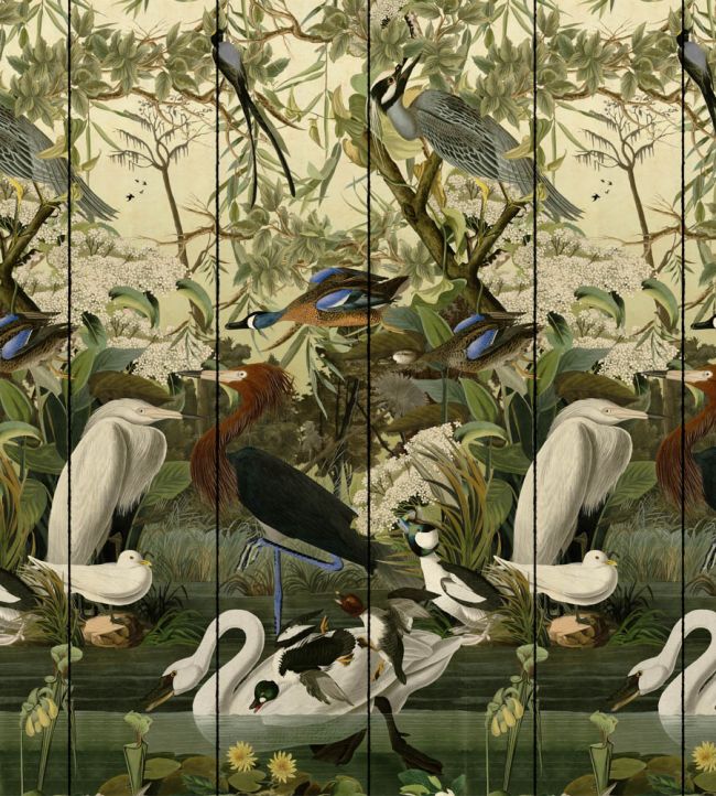 Danubian Tale Wallpaper in Moss by MINDTHEGAP | Jane Clayton
