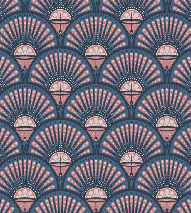 Deco Martini Wallpaper in Blush by Divine Savages | Jane Clayton