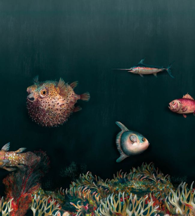 Deep Ocean Wallpaper mural in Atlantic by Coordonne | Jane Clayton