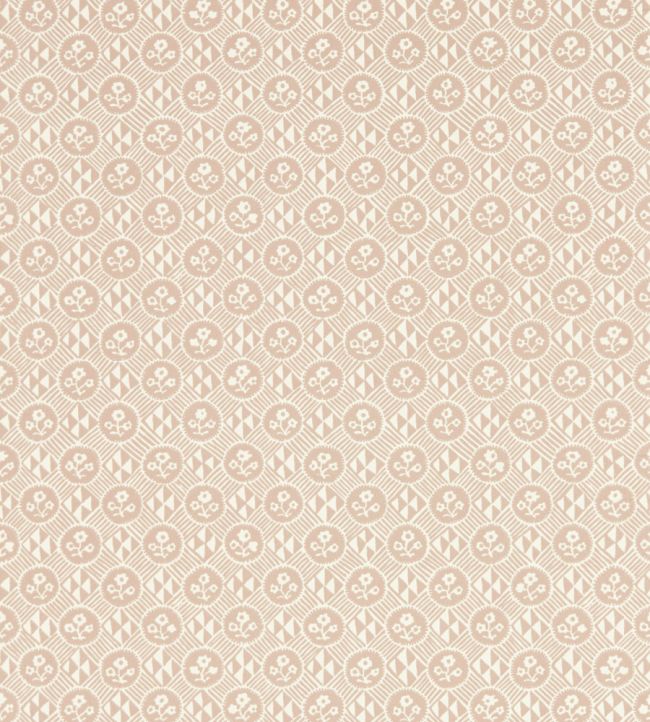 Diamonds & Flowers Wallpaper in Tuscan Pink by Zoffany | Jane Clayton