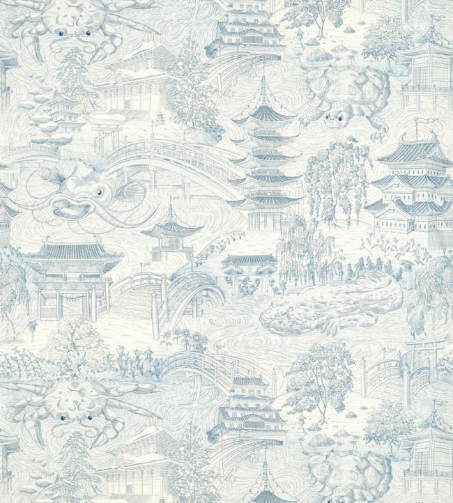 Eastern Palace Wallpaper in Indigo by Zoffany | Jane Clayton