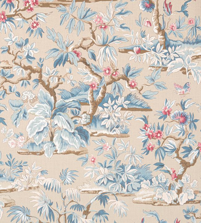Elwood Fabric in Document Linen by Anna French | Jane Clayton