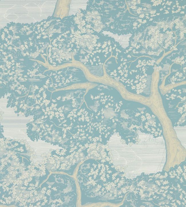 Eternal Oak Wallpaper in Skyblue / First Light by Harlequin | Jane Clayton