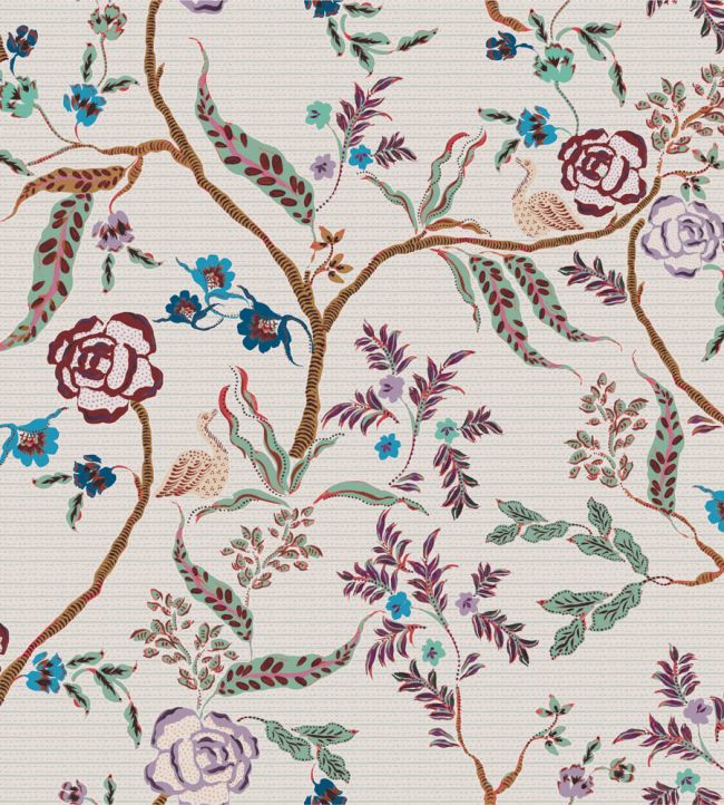 Eversley Metallic Grasscloth Wallpaper in Verdigris by Parker & Jules ...