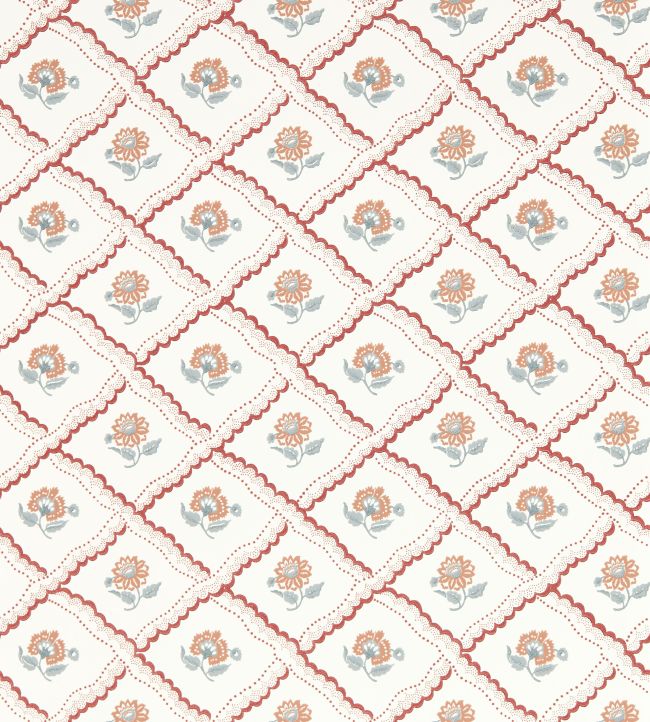 Fairdown Wallpaper in Berry/Sandstone by Sanderson | Jane Clayton