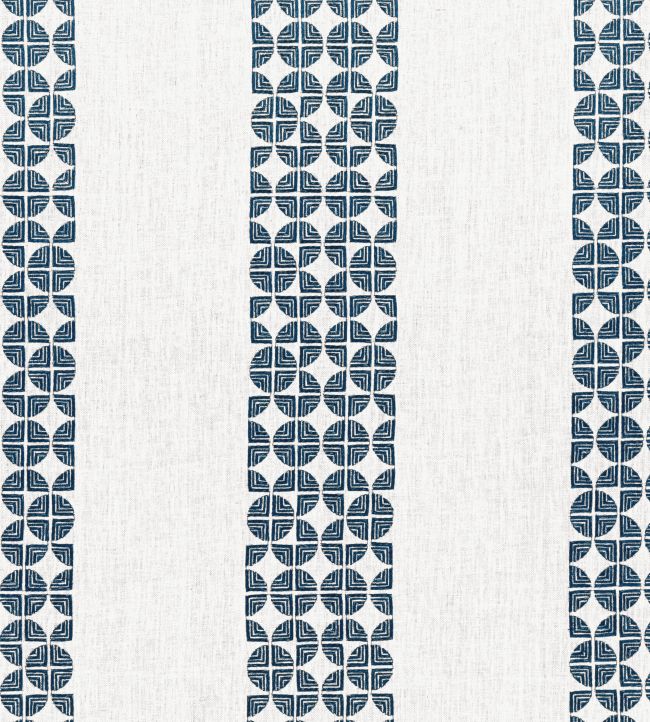 Fairmont Stripe Embroidery Fabric in Navy by Anna French | Jane Clayton