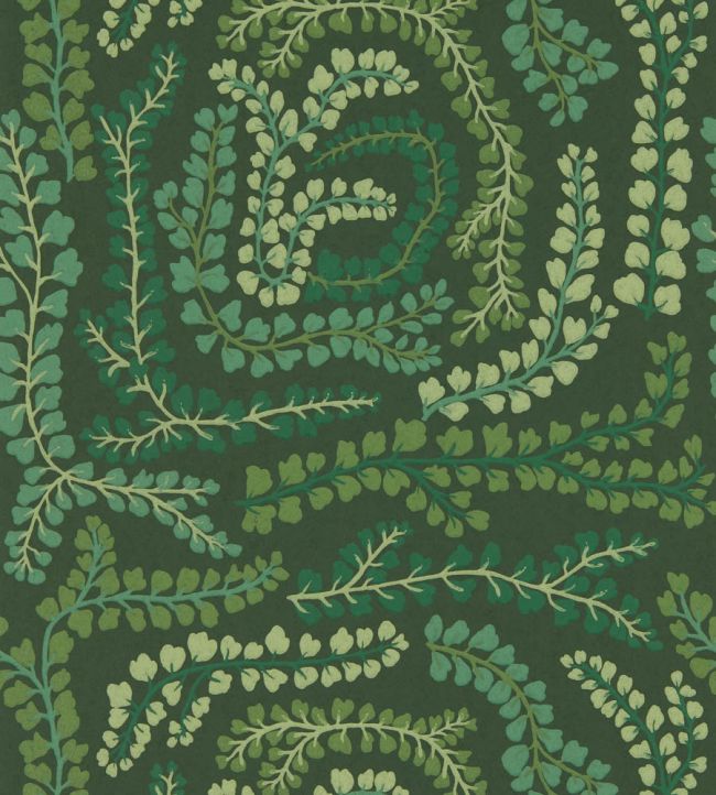 Fayola Wallpaper in Fig Leaf / Clover by Harlequin | Jane Clayton