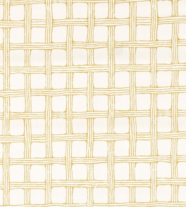 Fretwork Print Fabric in Honey by Scion | Jane Clayton
