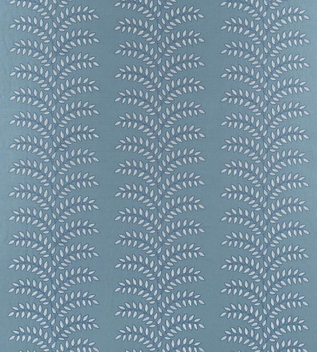Frondescence Embroidery Fabric in Blue by Anna French | Jane Clayton