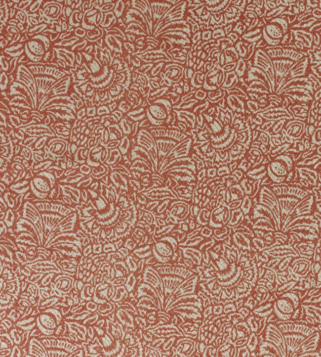 Gardyne Fabric in Terracotta by James Hare | Jane Clayton