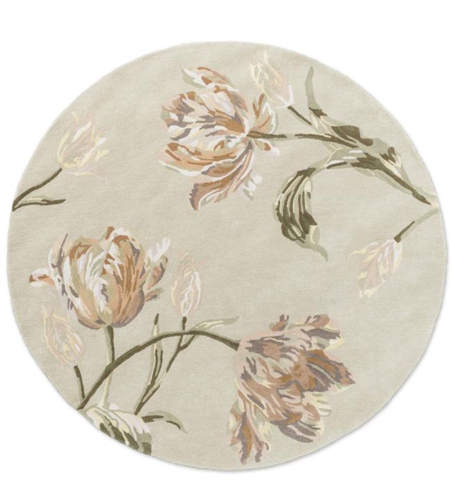 Gosford Round Rug in Natural/Sage Green by Brink & Campman | Jane Clayton