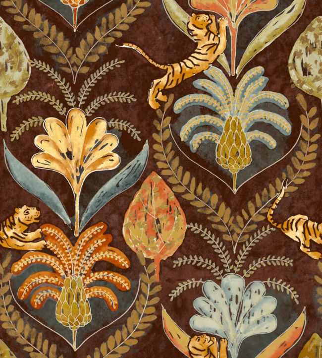 Grande Saranda Fabric in Nutmeg by Arley House | Jane Clayton